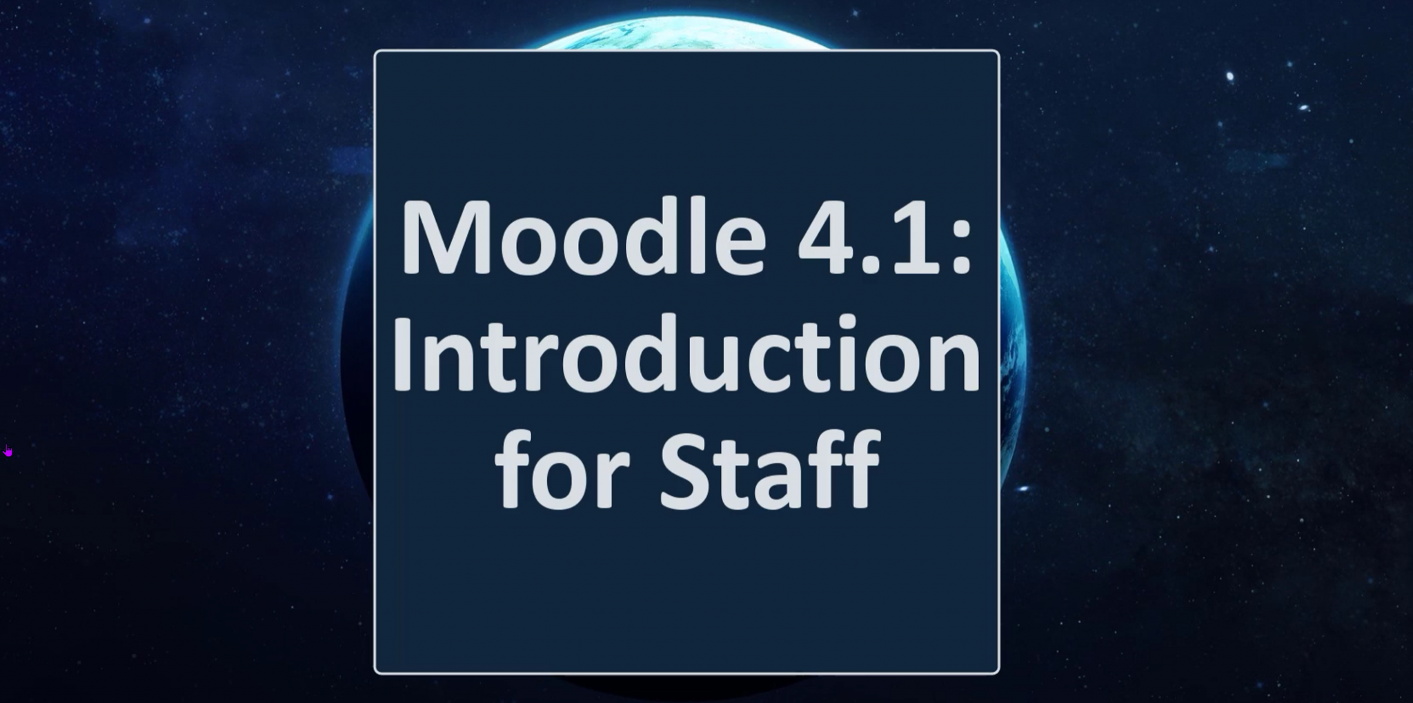 Moodle 4.1: Introductory video for staff - Learning Technology